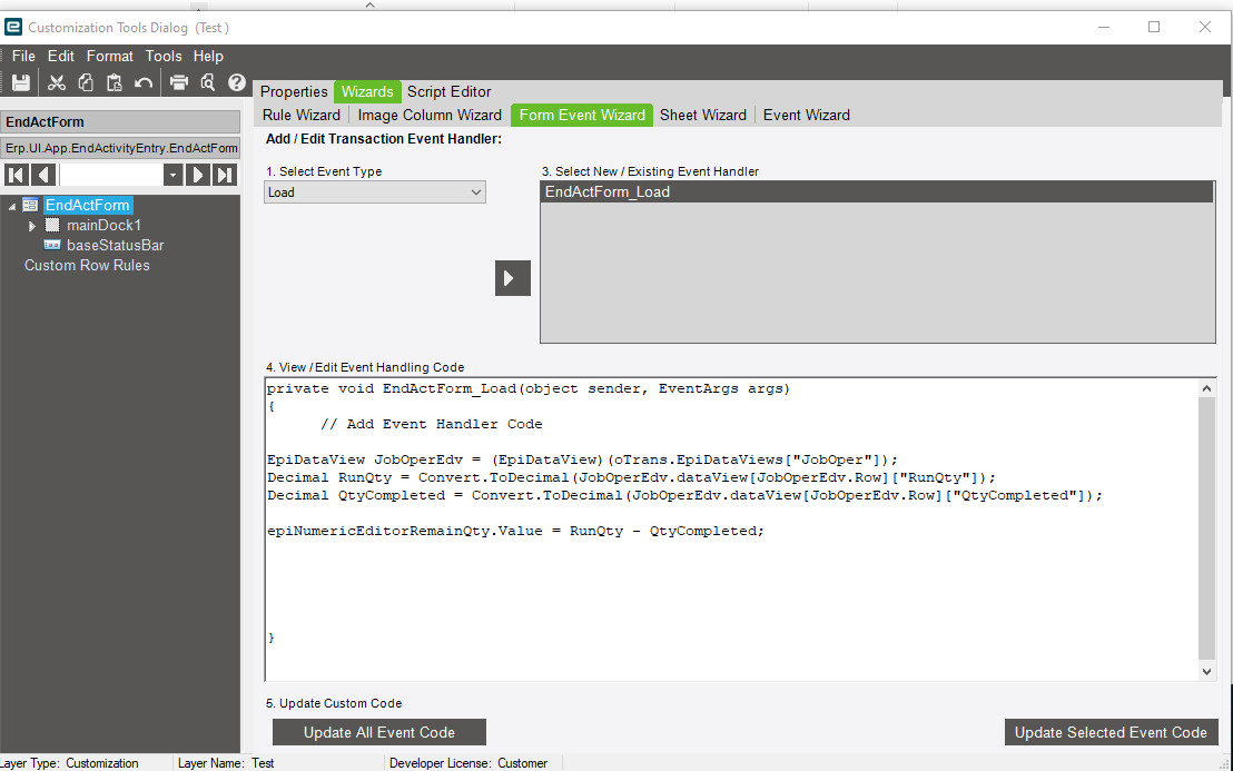 Script Editor Mes Customization Calculation Page 2 Epicor Erp 10 Epicor User Help Forum
