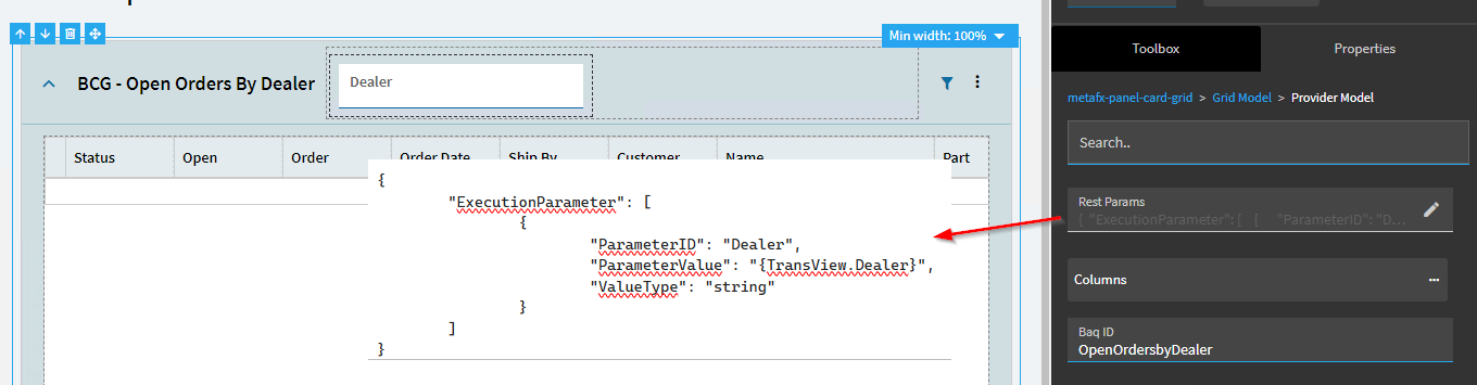 Application Studio - Pass Parameter to BAQ - Kinetic ERP - Epicor User Help Forum