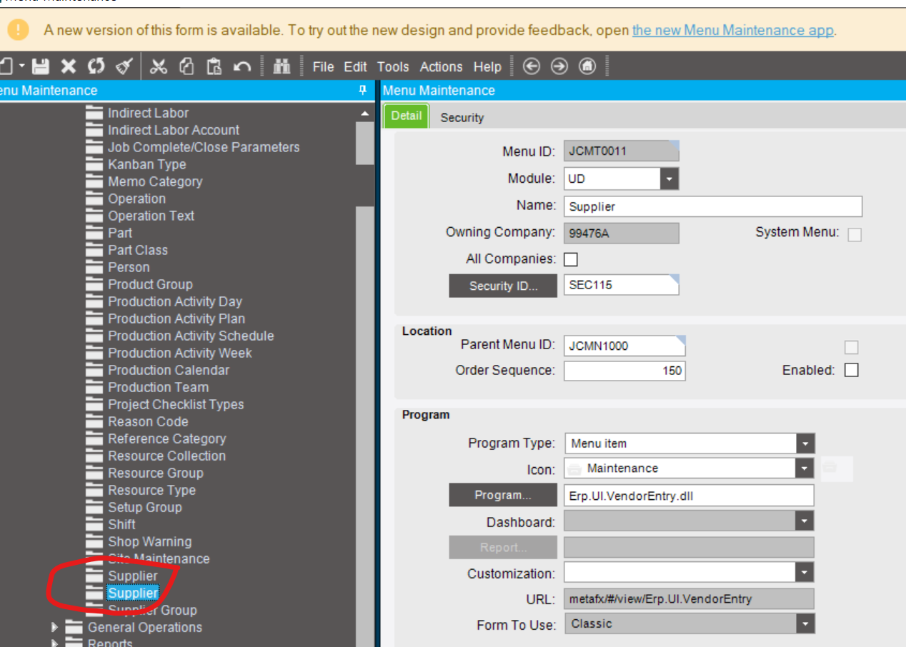 Delete menu - Kinetic ERP - Epicor User Help Forum