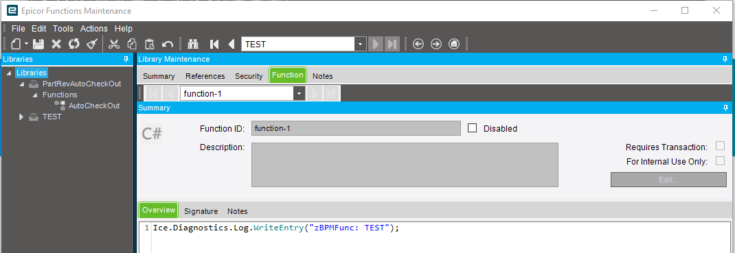 Creating my first function - Kinetic ERP - Epicor User Help Forum Creating my first function - Kinetic ERP - Epicor User Help Forum