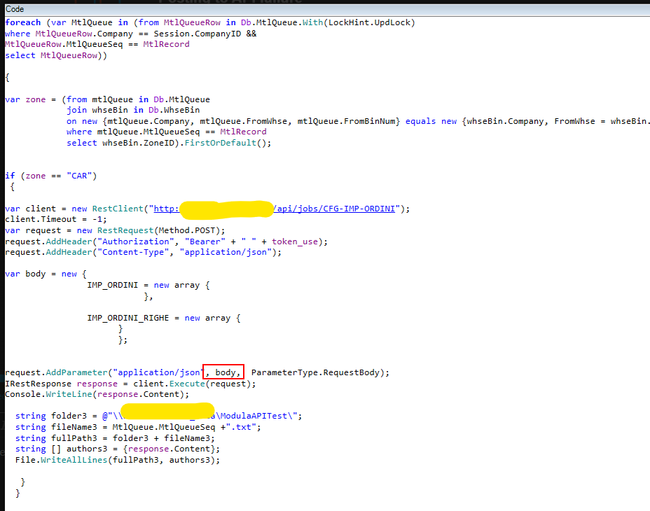 Posting to API failure - #22 by josecgomez - Kinetic ERP - Epicor User ...