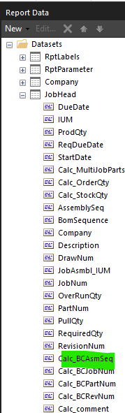 How to make the Assemblyseq value print as a DataWorks Barcode ...