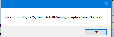 Experts, we need help! SaaS Gov't Cloud "OutOfMemoryException" No help ...