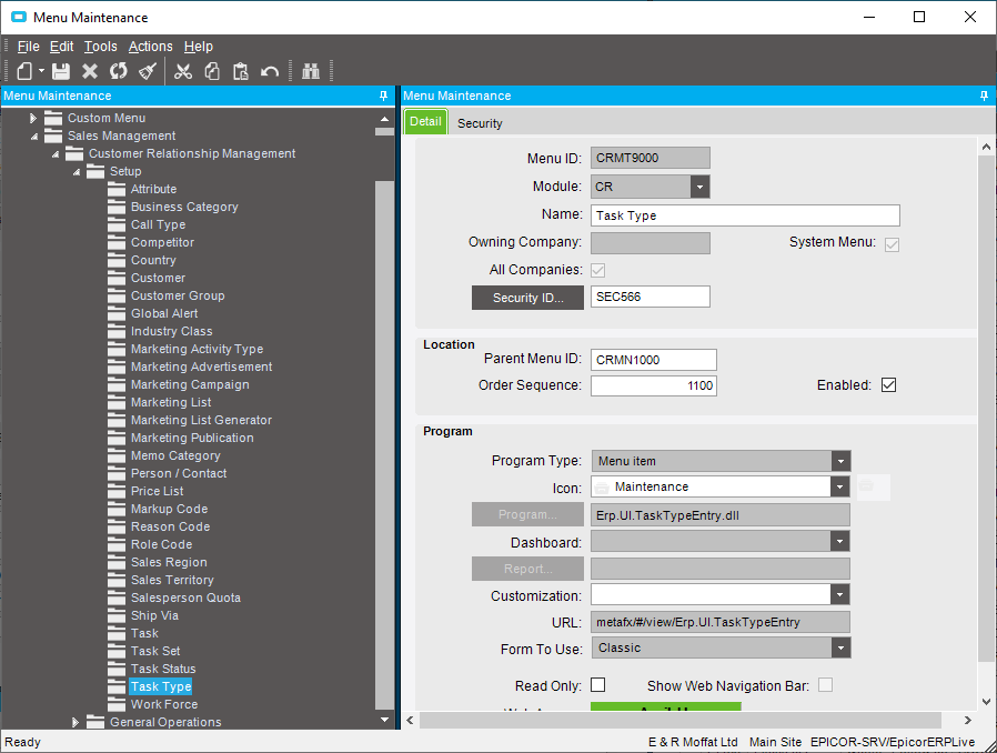 Menu Security - Epicor ERP 10 - Epicor User Help Forum