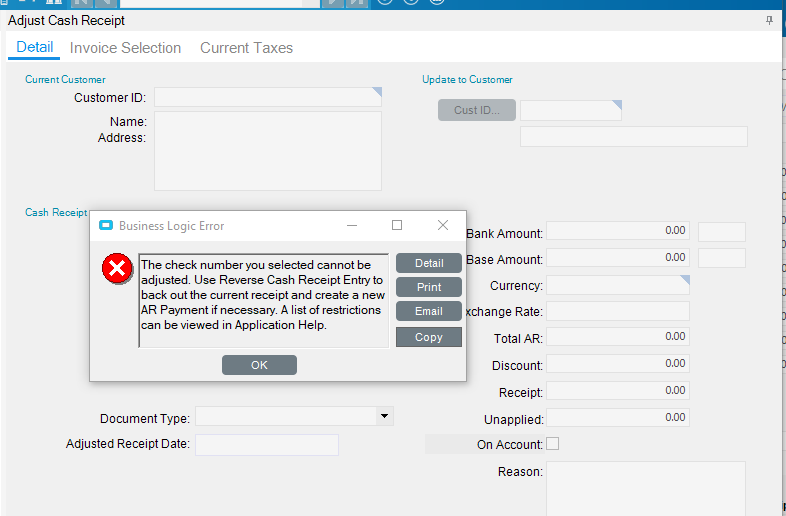 Apply unapplied cash receipt to a invoice - Epicor ERP 10 - Epicor User ...