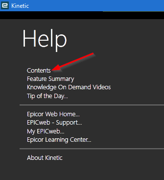 Shell home page, help link doesn't work? - Kinetic ERP - Epicor User ...