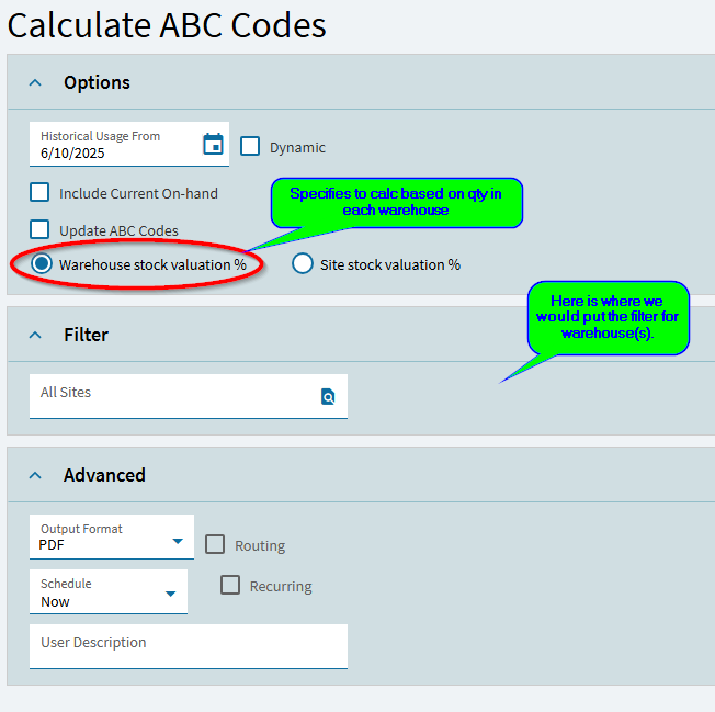 Calculate ABC - Epicor ERP 10 - Epicor User Help Forum