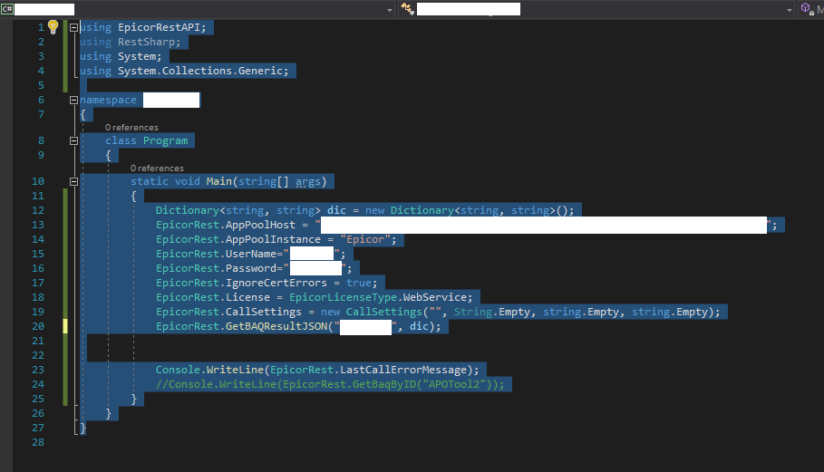 Rest User Authentication Error - Help - Epicor ERP 10 - Epicor User Help Forum