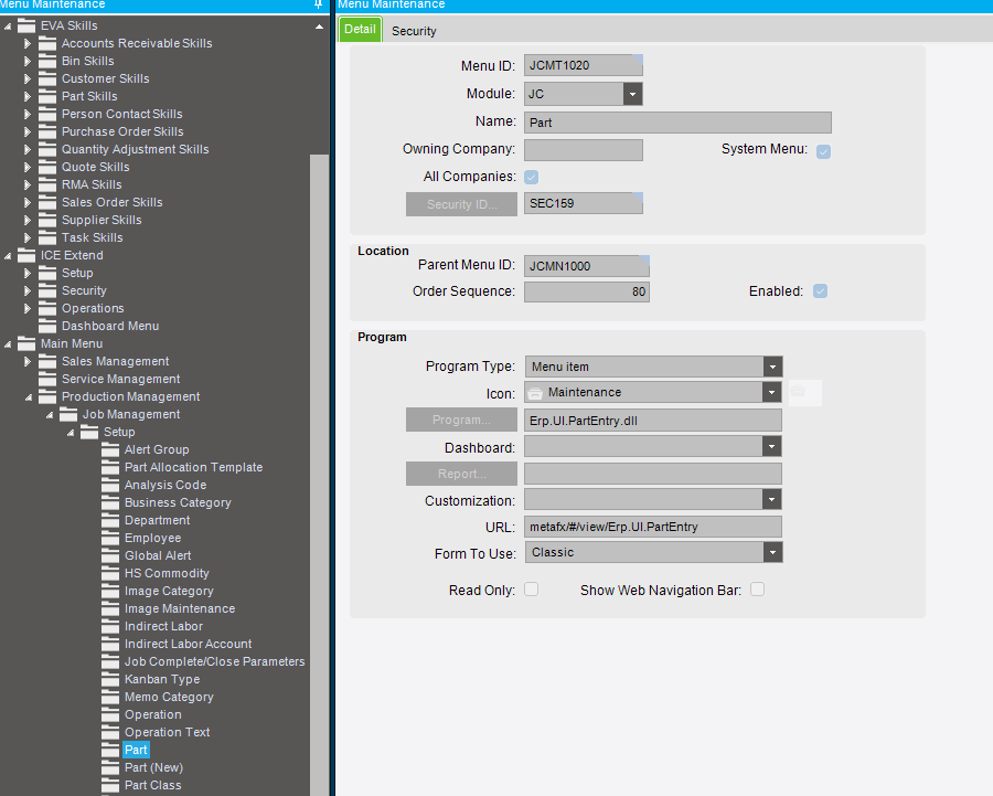 Hide Menu in Menu Maintenance - Epicor ERP 10 - Epicor User Help Forum