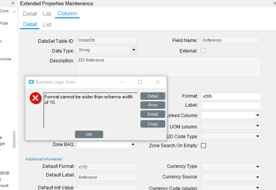 Changing Field Length on Customization if DB Allows it - #22 by justen - Epicor ERP 10 - Epicor ...