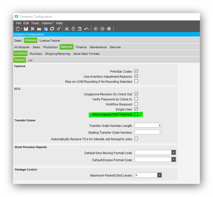 Express checkout disabled - Epicor ERP 10 - Epicor User Help Forum