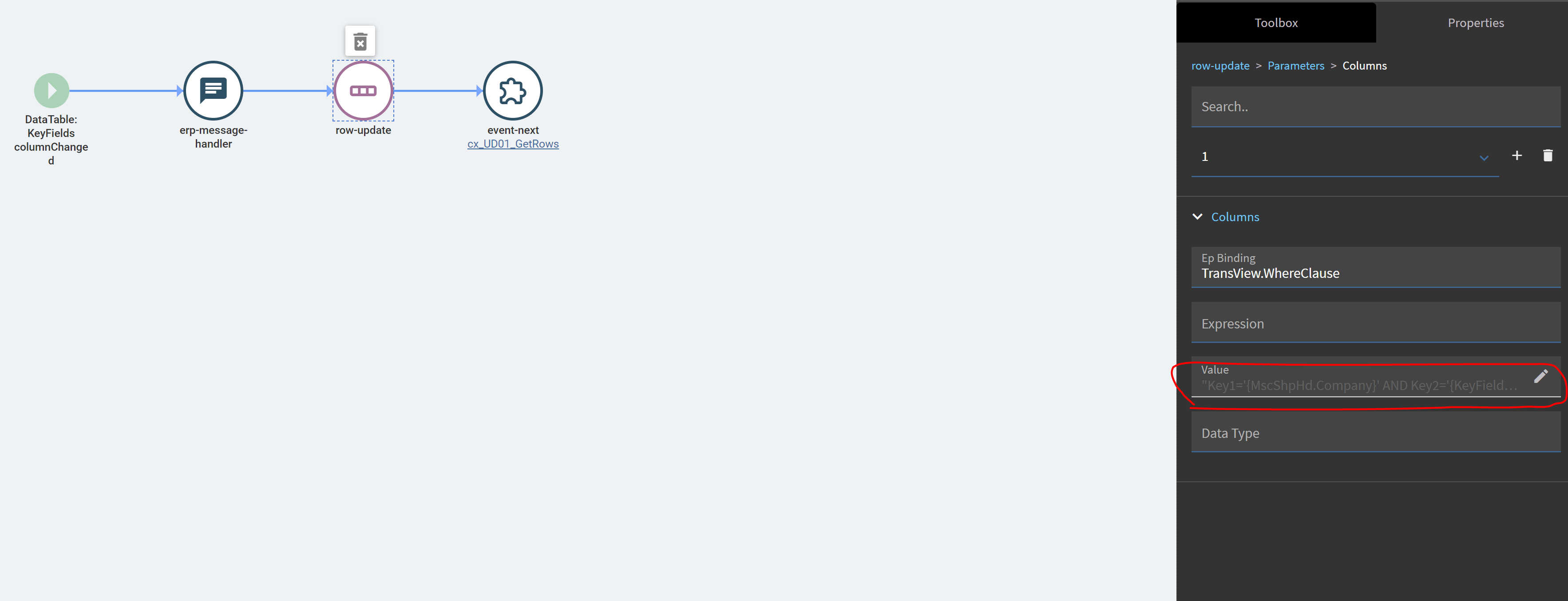 Rest Erp Widget Parameters With Bindings Kinetic Erp Epicor User Help Forum