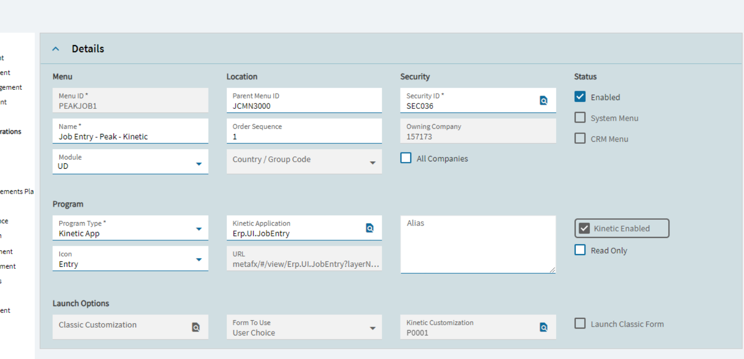 Kinetic Application does not run from menu - Kinetic ERP - Epicor User ...