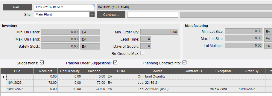 Can someone help me understand this in Time Phase Inquiry? - Epicor ERP ...