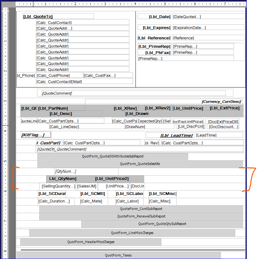 Kinetic Opportunity/ Quote custom report duplicating quantity break ...